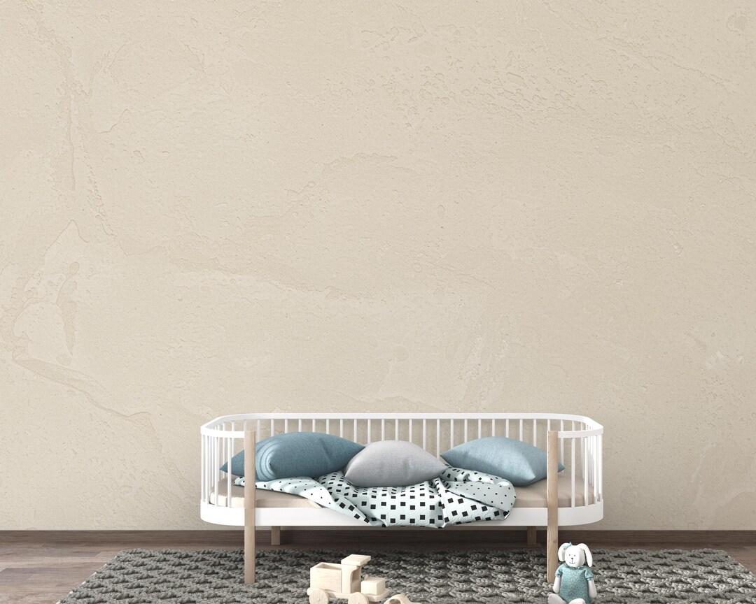 Beige Concrete Wallpaper Mural, Warm Sand Polished Concrete Wall ...