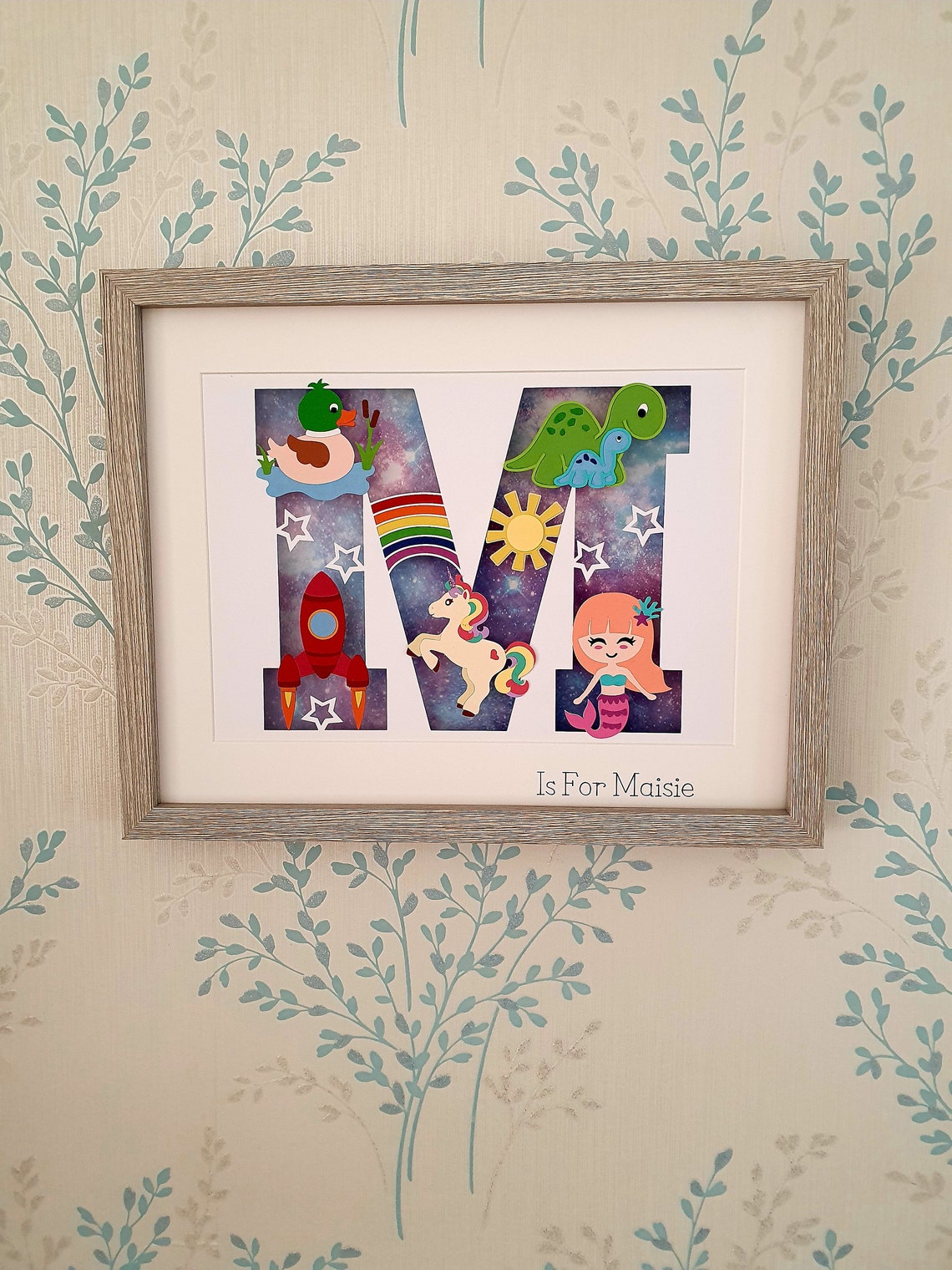 Personalised Handmade Papercut Frame Initial Frame Home - Etsy UK