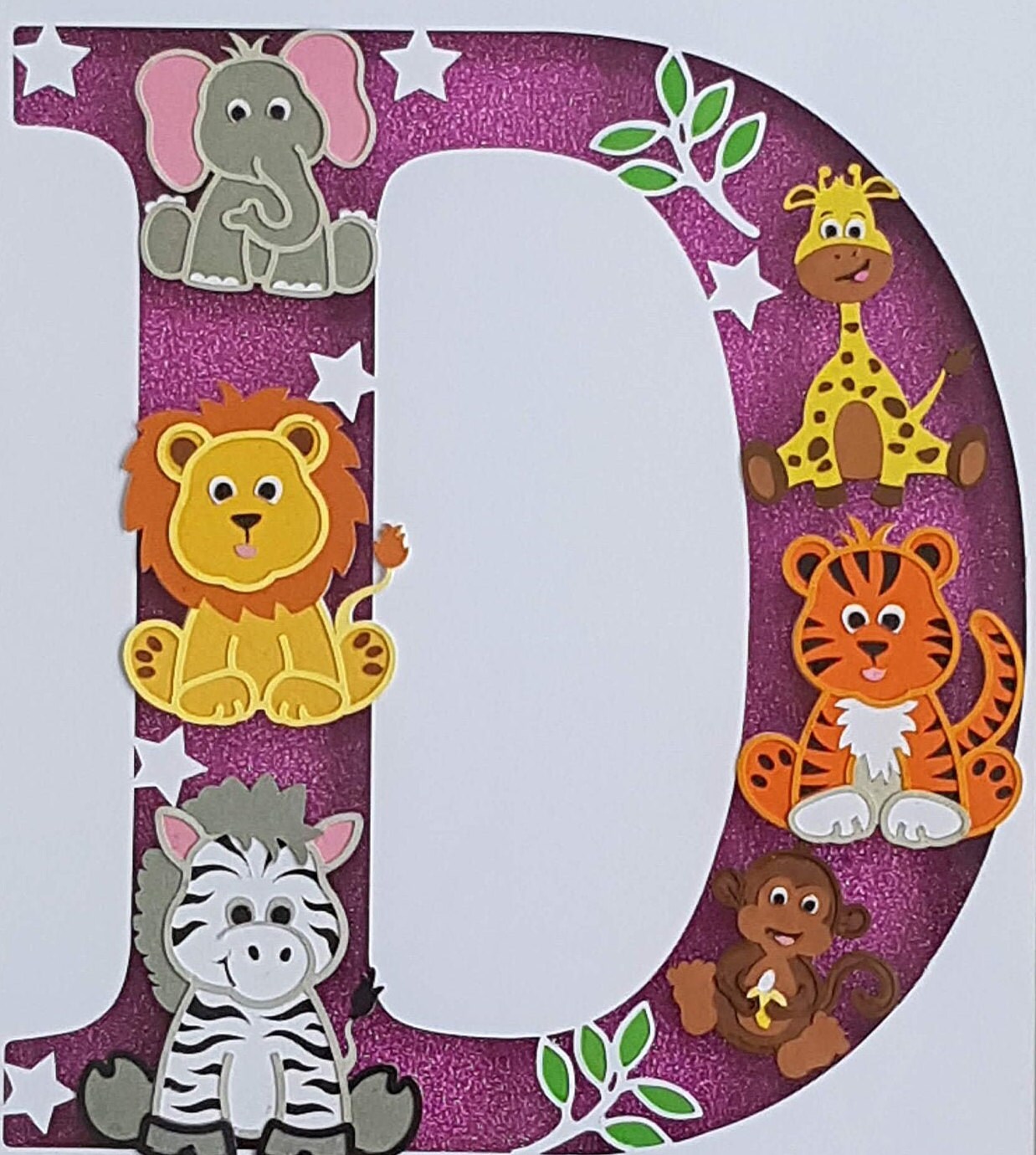 Zoo animal personalised handmade papercut frame home decor | Etsy