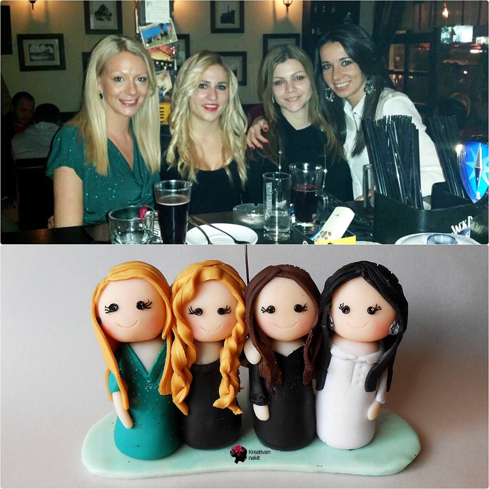 Custom portrait Best friends polymer clay sculpture Love | Etsy