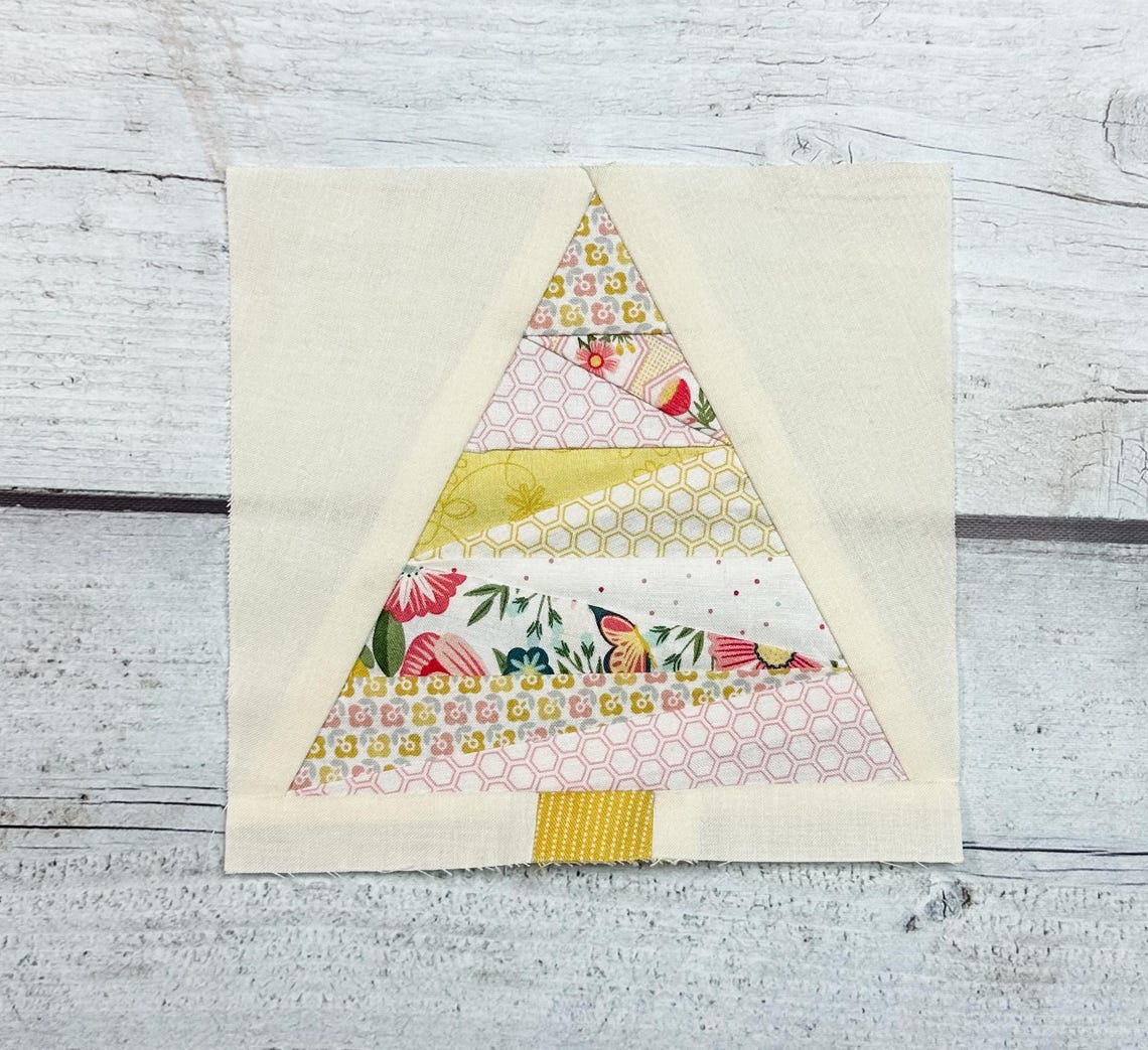 Christmas Tree FPP Quilt Block Simple Sewing Pattern, 4 Sizes, PDF ...