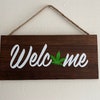 Weed Welcome Sign, 420 Friendly Home Decor, Marijuana Welcome Wall Hang ...