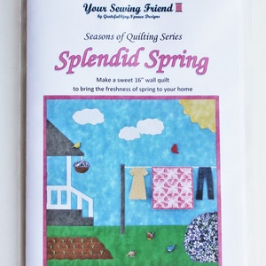 Applique Quilt Pattern for Spring Wall Quilt With 3D Miniature Quilt ...