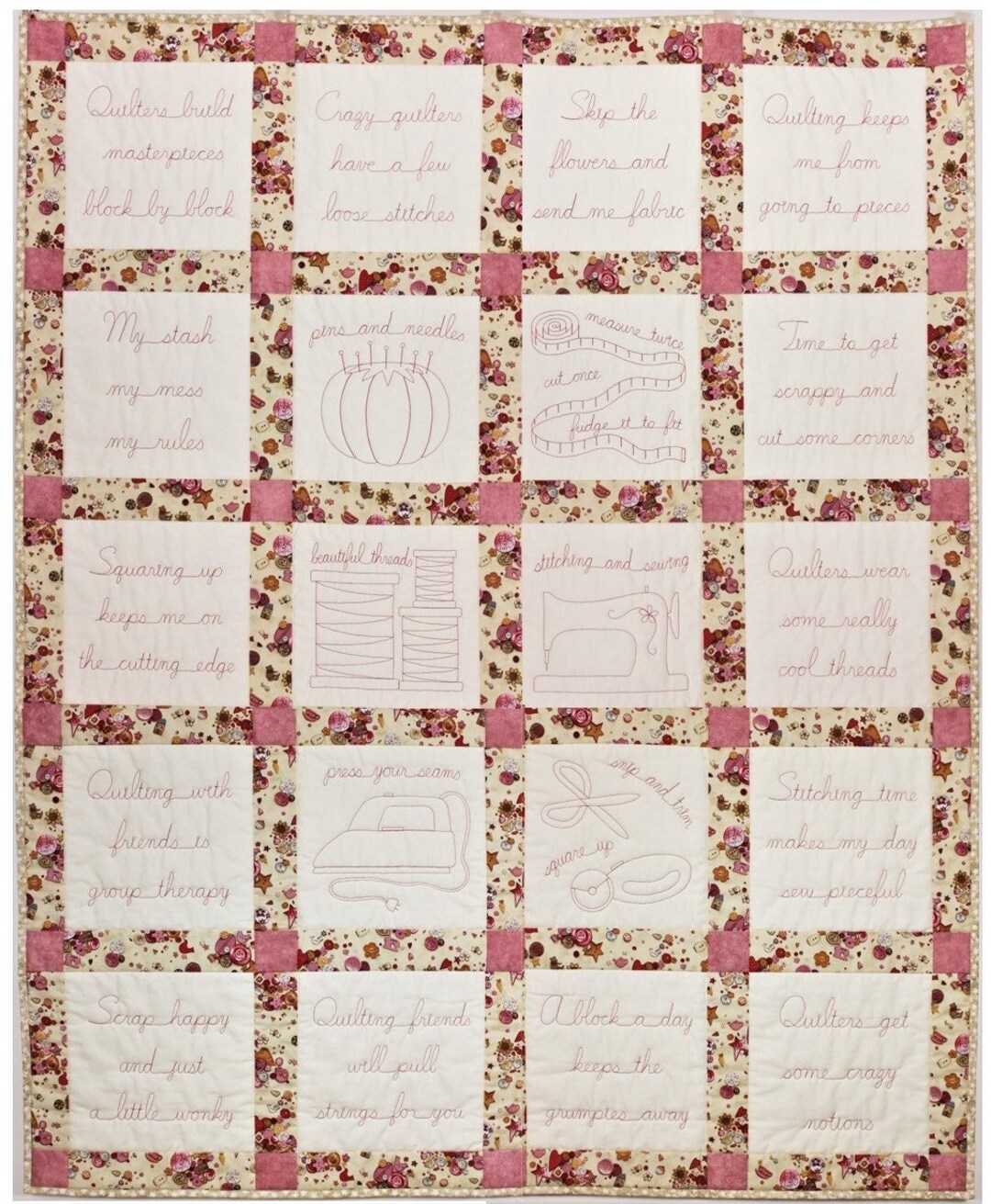 Say Sew! PDF Download Quilt Pattern for Free Motion Quilting or Hand ...