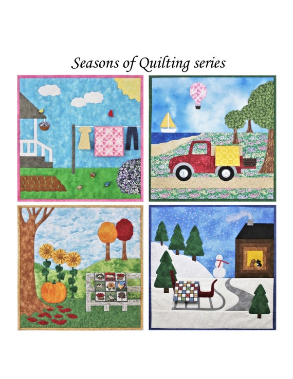 PDF Quilt Pattern Set for Seasons of Quilting Applique Quilts | Etsy