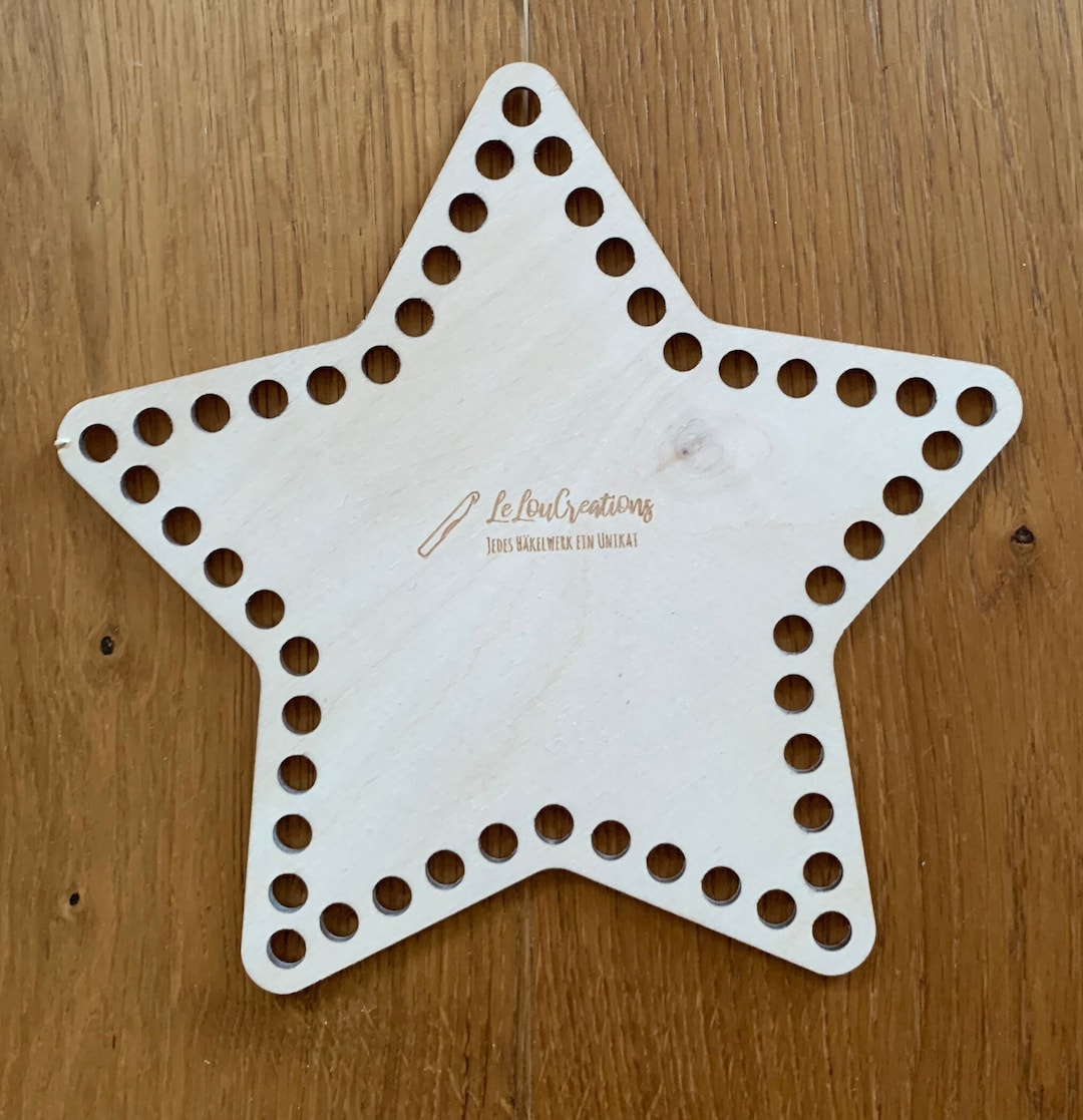 Wooden Base star: 20 Cm Made of Birch Plywood With Holes for - Etsy