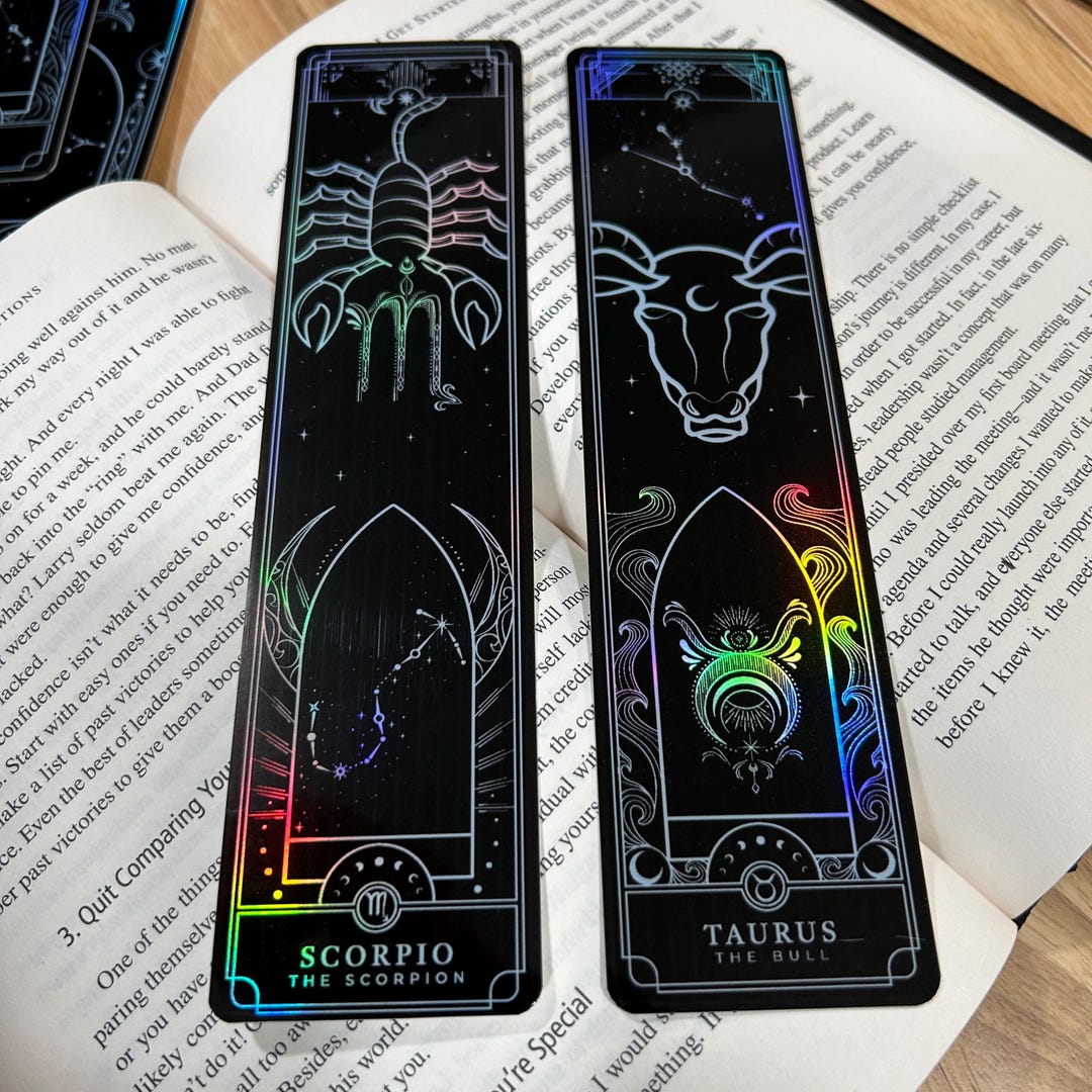 Zodiac Sign Bookmark - Holographic - Etsy