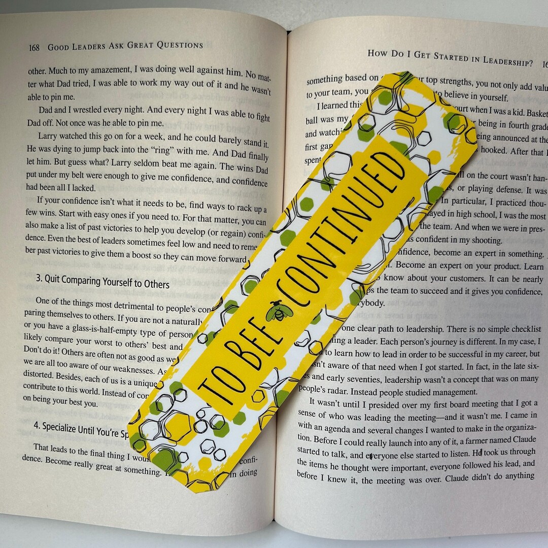 To Bee Continued Bookmark - Etsy