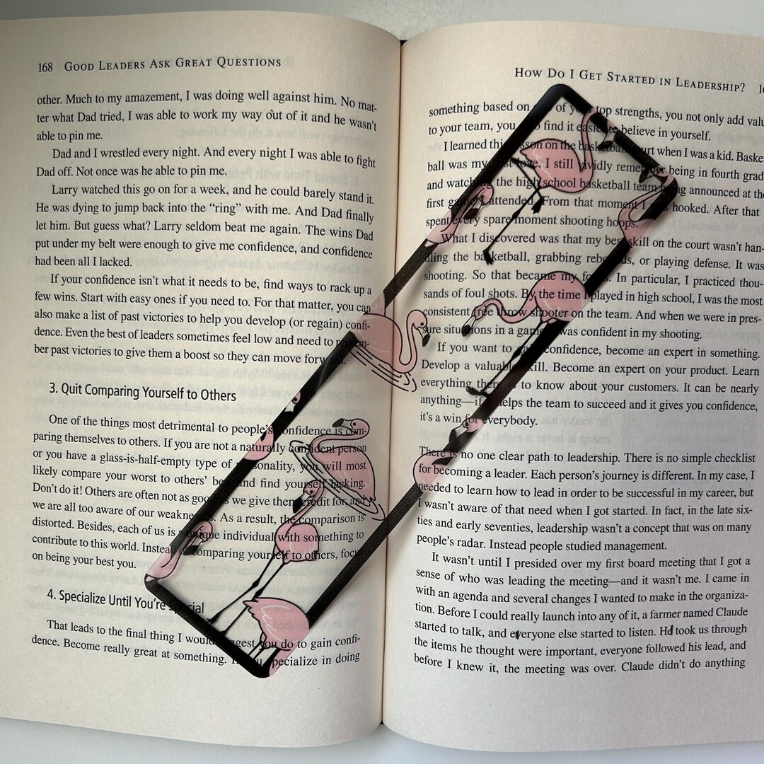 Flamingos Bookmark - Clear - Etsy