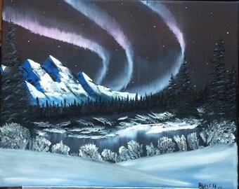 Bob Ross Northern Lights - Etsy