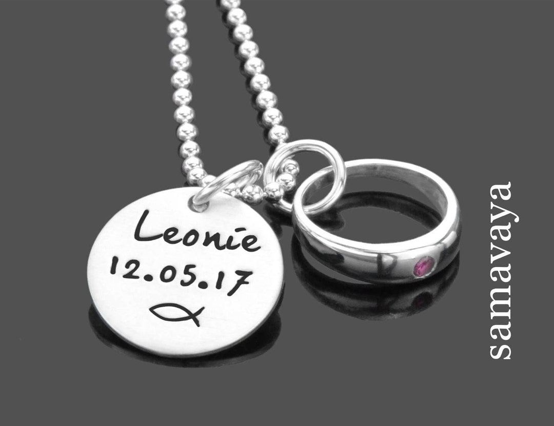 Baptism Ring Baptism Chain Baptism Gift Girl Engraving MY BAPTISM ...
