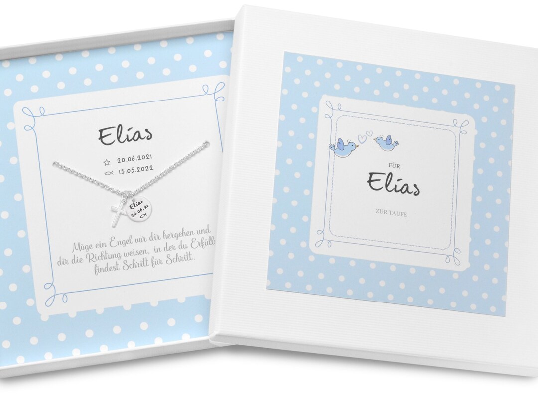 Gift Baptism Boy Baptism Chain Boys Personalized HELLO WORLD - Etsy