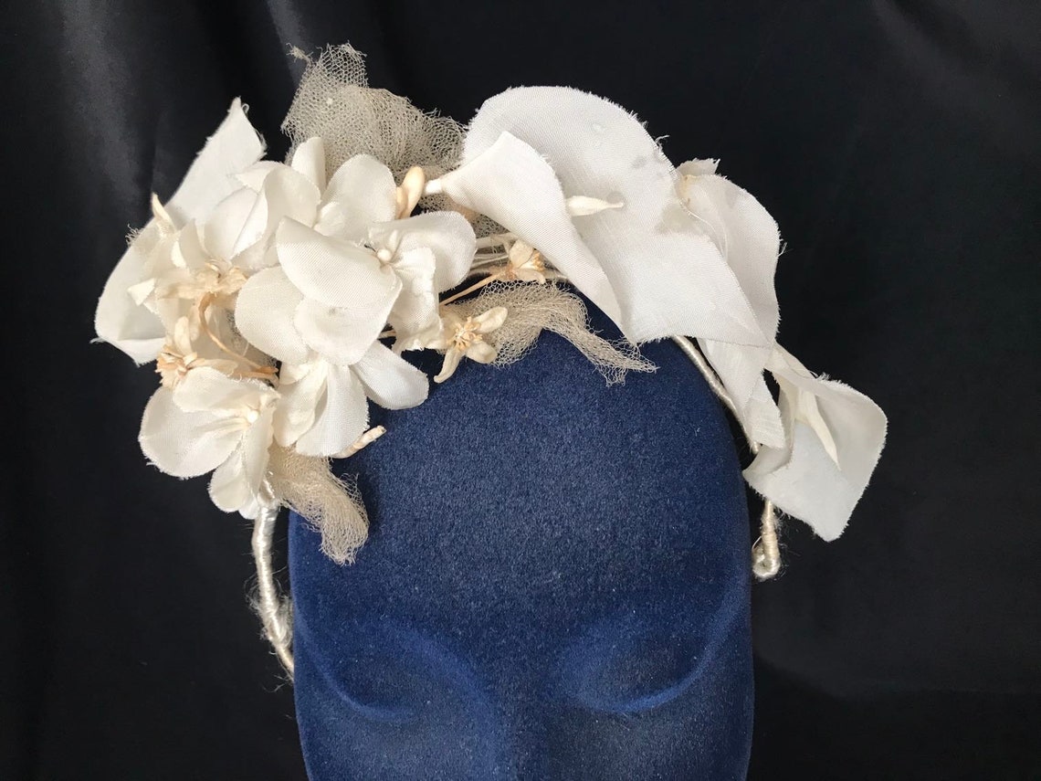 1920s Wedding Crown of Silk Lillies - Etsy
