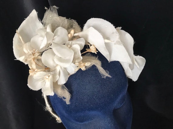 1920s wedding crown of silk lillies - Gem