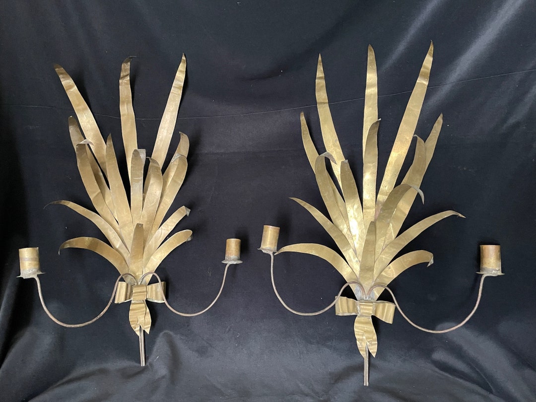 Pair of Antique Candle Sconces - Etsy