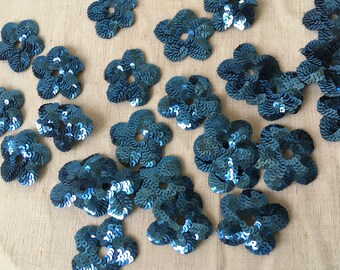 Silver and Blue Color Flower Cup Sequins / Confetti 8 Mm6 - Etsy