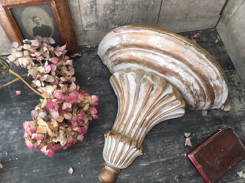 Large Vintage Decorative Wall Shelf - Etsy