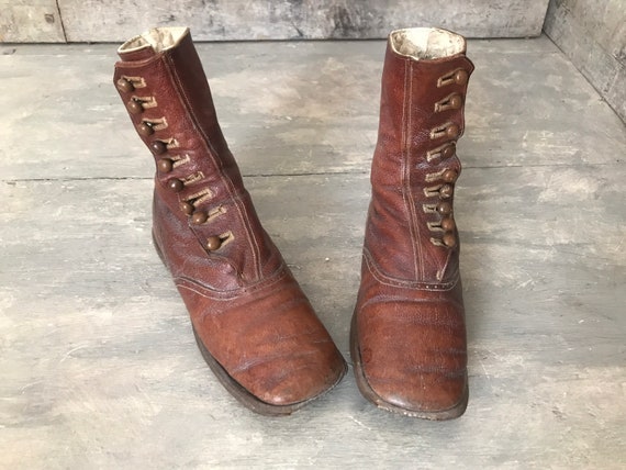 Edwardian childs button boots - Gem