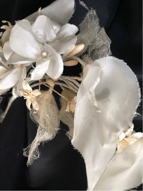 1920s wedding crown of silk lillies - Gem