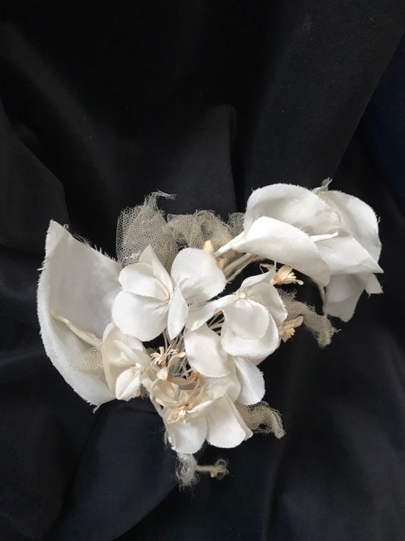 1920s wedding crown of silk lillies - Gem
