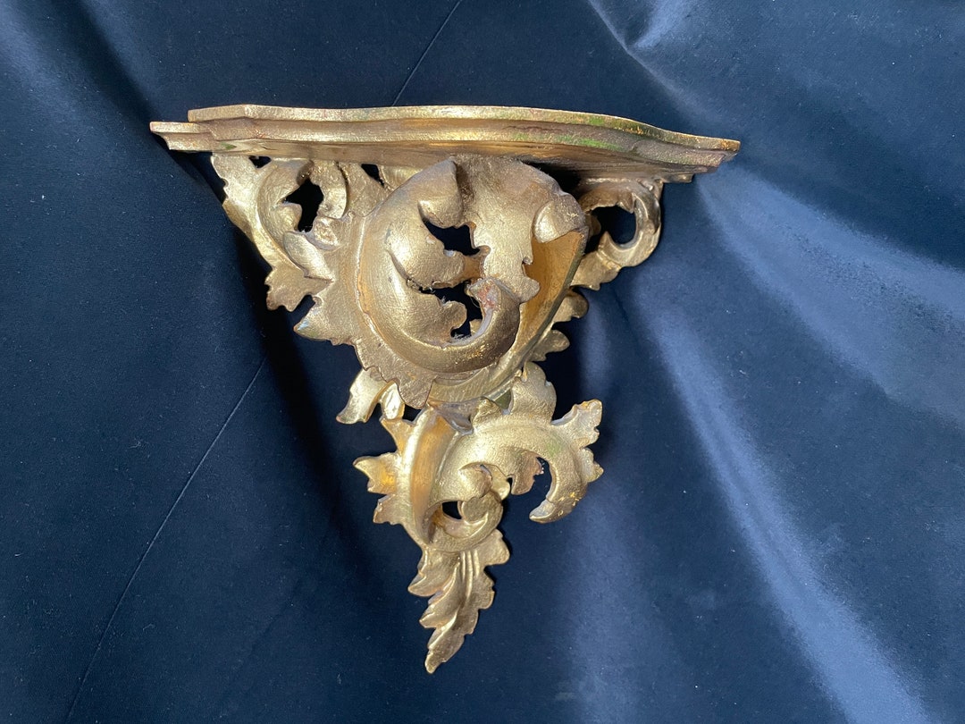 Large Golden Florentine Wall Shelf - Etsy