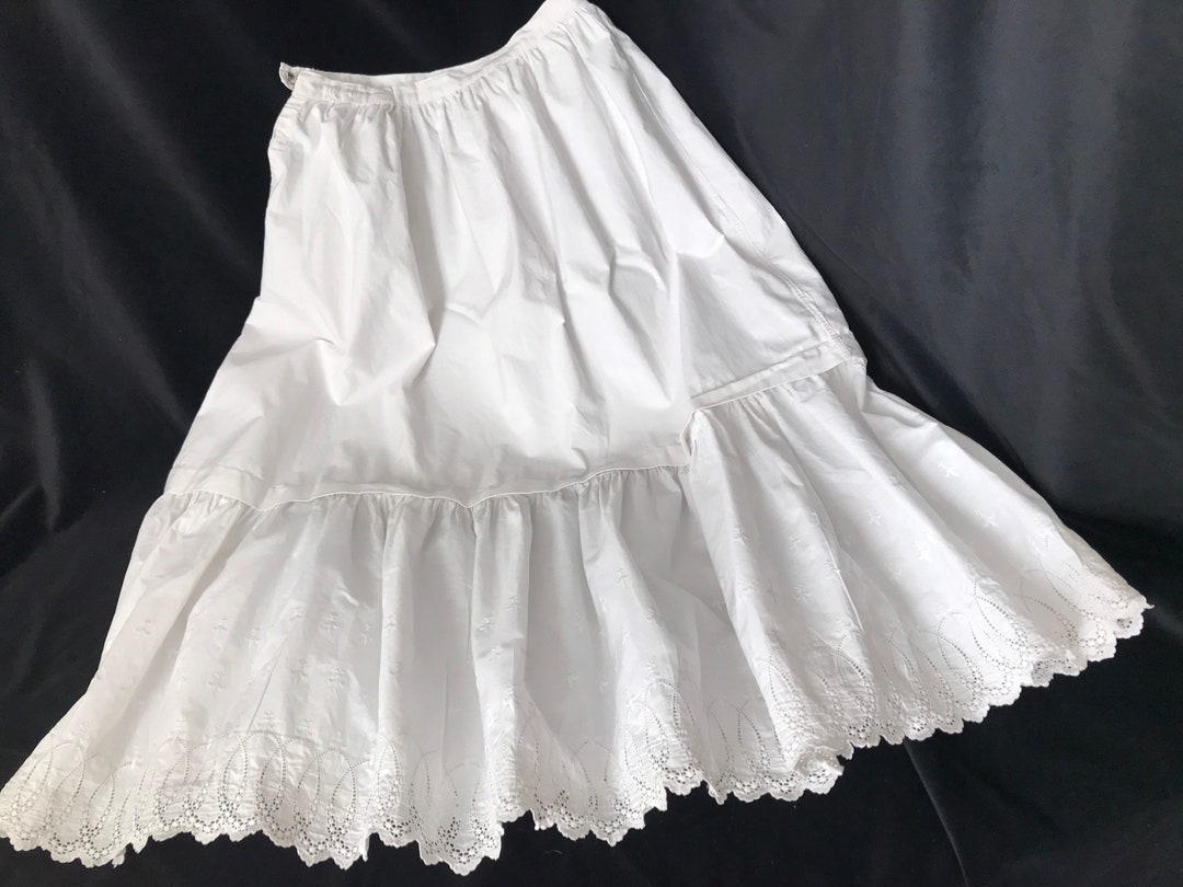 Antique Cotton Petticoat Broderie Anglaise - Etsy