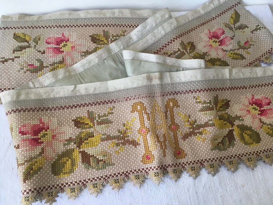 Embroidered Panel of Fabric - Etsy