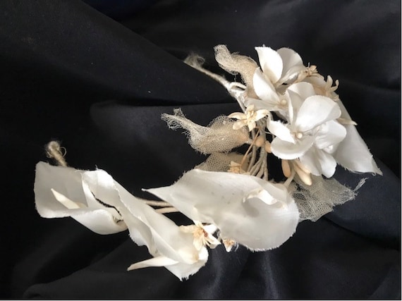 1920s wedding crown of silk lillies - Gem