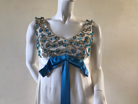 1960s empire line beaded evening dress - Gem