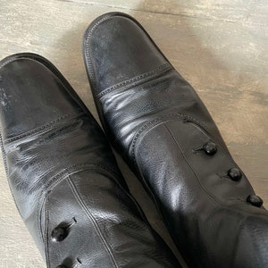 Edwardian Mens Leather Button Boots - Etsy