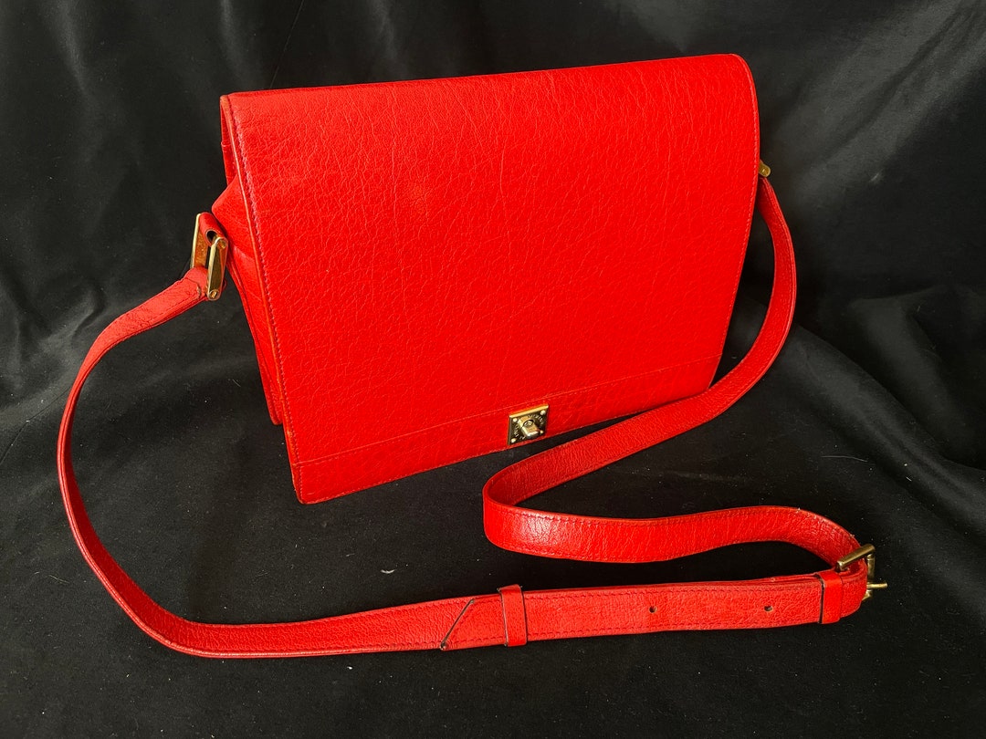 Red Leather Handbag by Pascal Morabito - Etsy