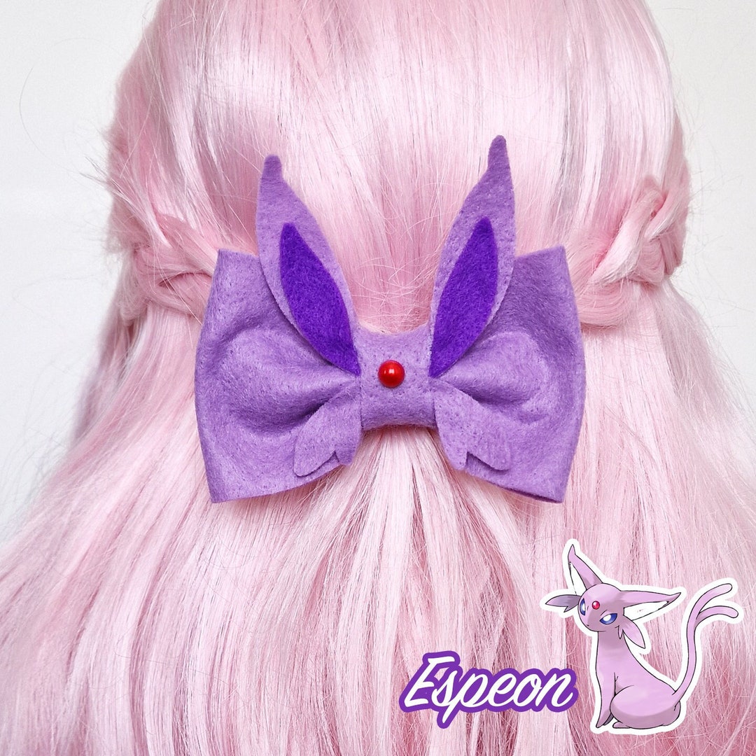 Espeon Bow // Pokemon, Pikachu, Eeveelutions, Cute, Headbow, Eevee ...