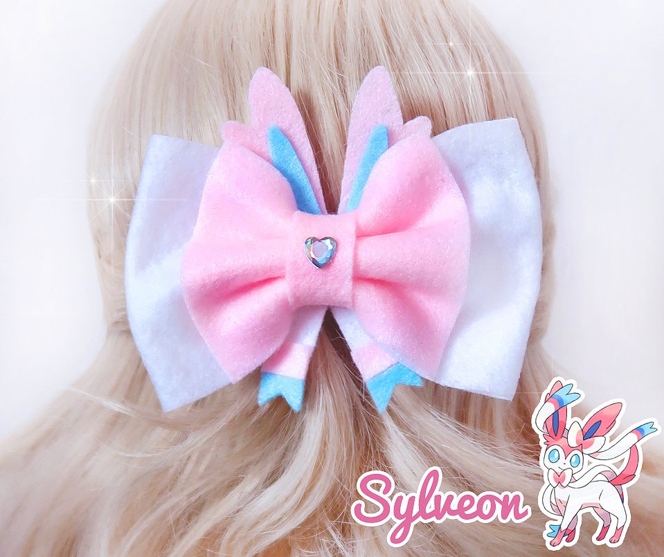 Sylveon Pokémon Bow | Etsy