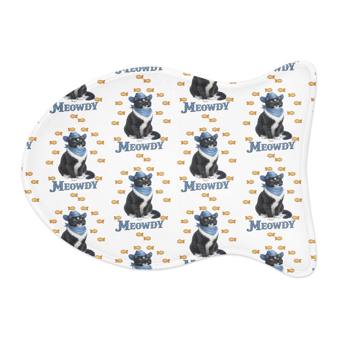 Meowdy Cowboy Cat Pattern Cute Western Kitty Gift Funny Country Pet ...