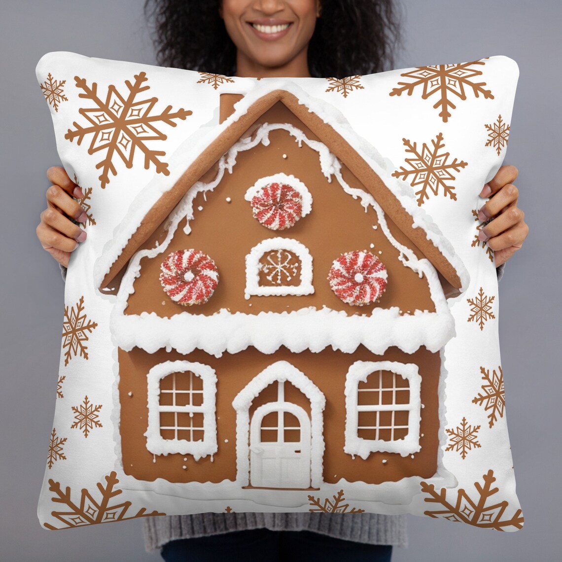 Gingerbread Decor Cute Ginger Snowflakes And Icing Gingerbread House Etsy