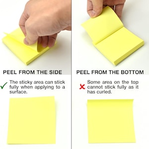 Multi-coloured Sticky Notes - Colourful Pastel/neon Adhesive Pads, 100 ...