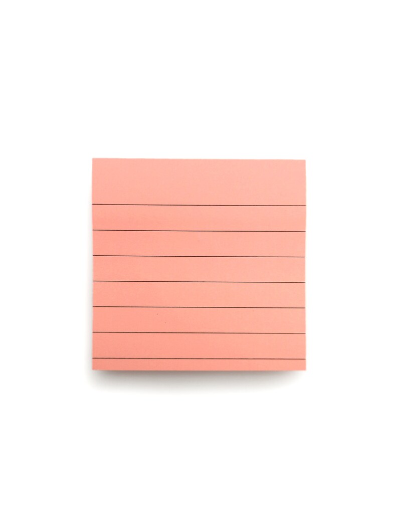 Lined Sticky Notes / Neon Square Post It Notes / Memo Pads of - Etsy