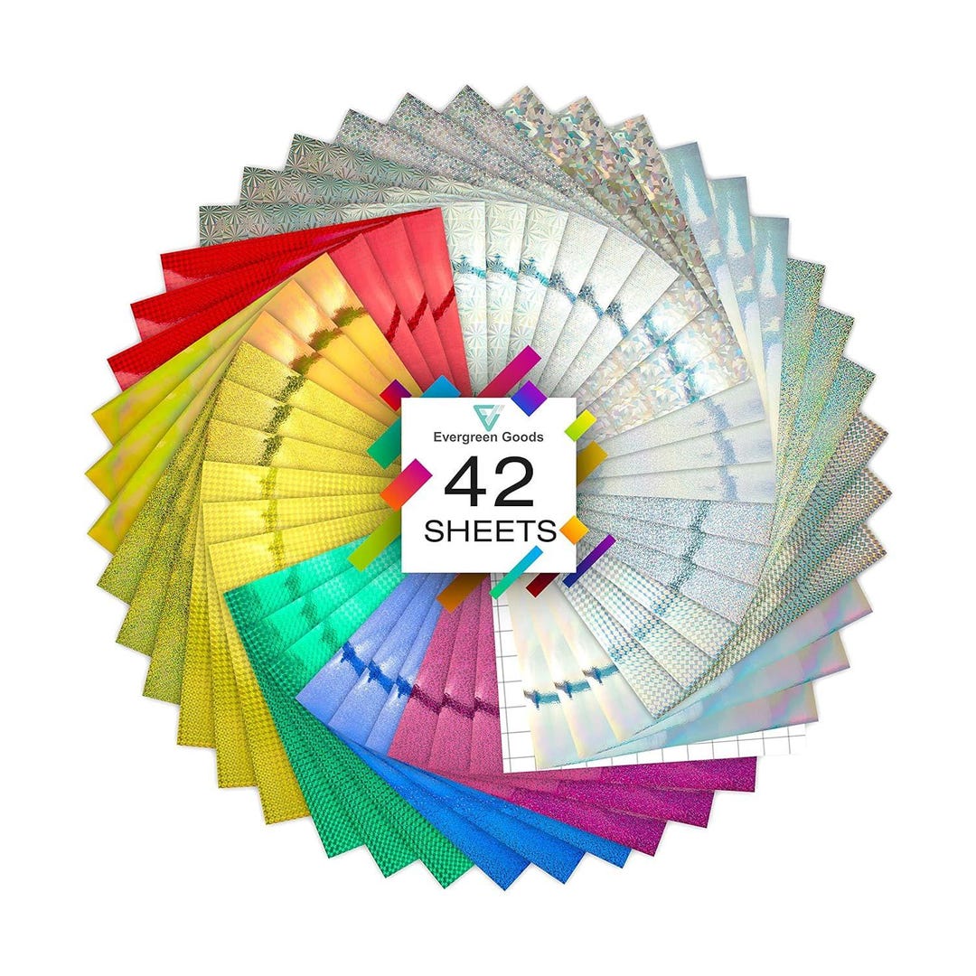 12x12 Sticker Vinyl - 42x Customisable Holographic Sticker Sheets for ...