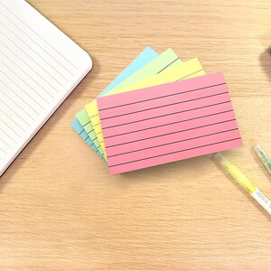 Rectangle Lined Sticky Notes – Colourful Pastel Pads, 100 Sheets of ...