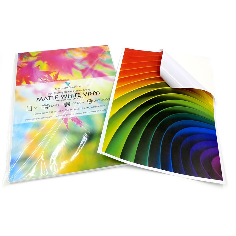 Matte Sticker Vinyl / Customisable White Printable Labels / A4 - Etsy