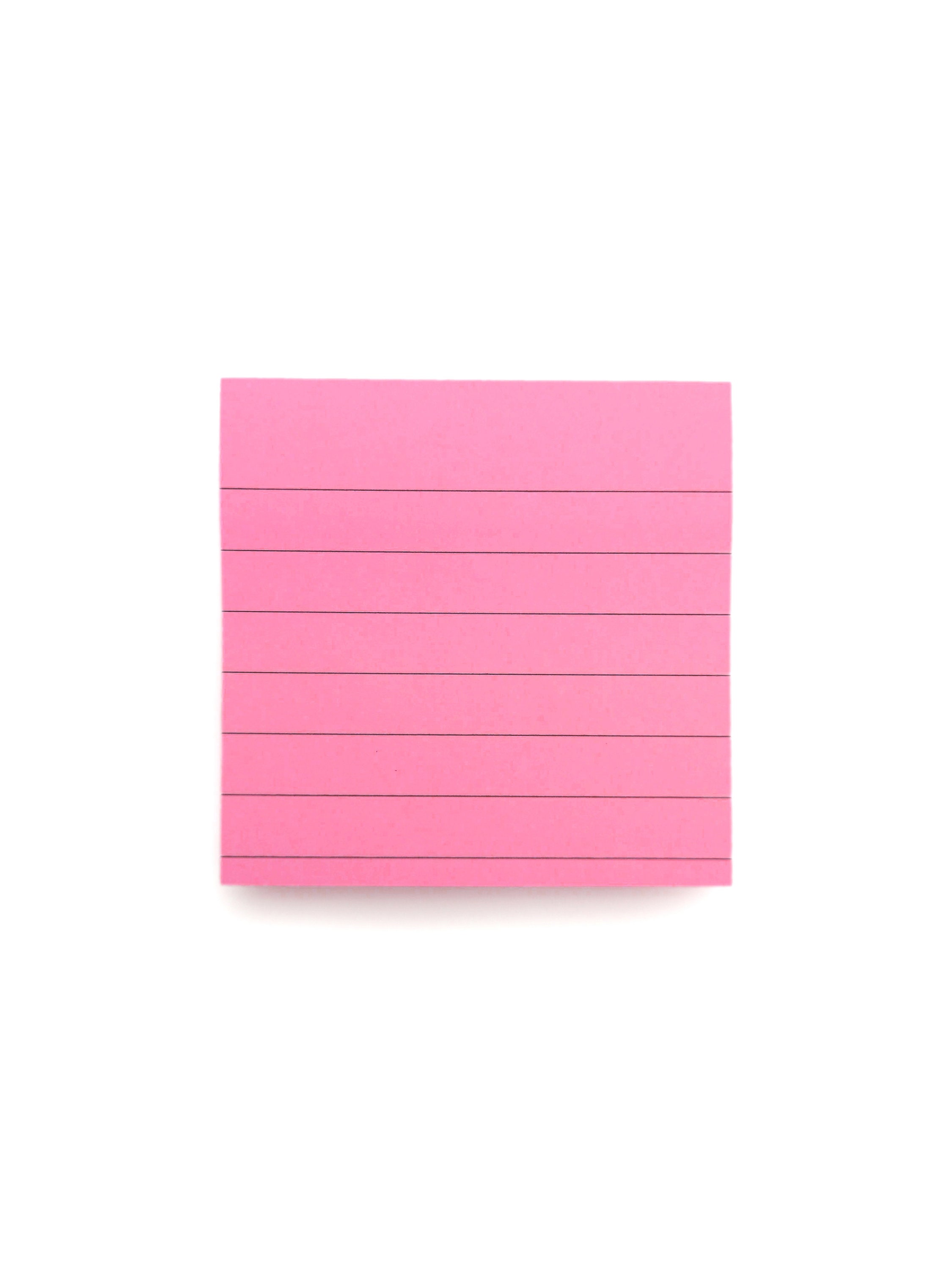 Lined Sticky Notes / Neon Square Post It Notes / Memo Pads of - Etsy