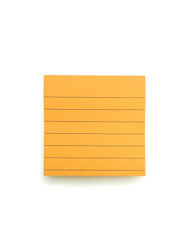 Lined Sticky Notes / Neon Square Post It Notes / Memo Pads of - Etsy