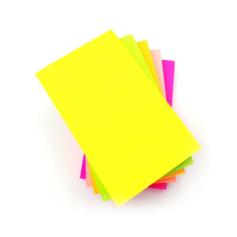 Rectangle Sticky Notes / Neon Post It Notes / Memo Pads of 100 | Etsy