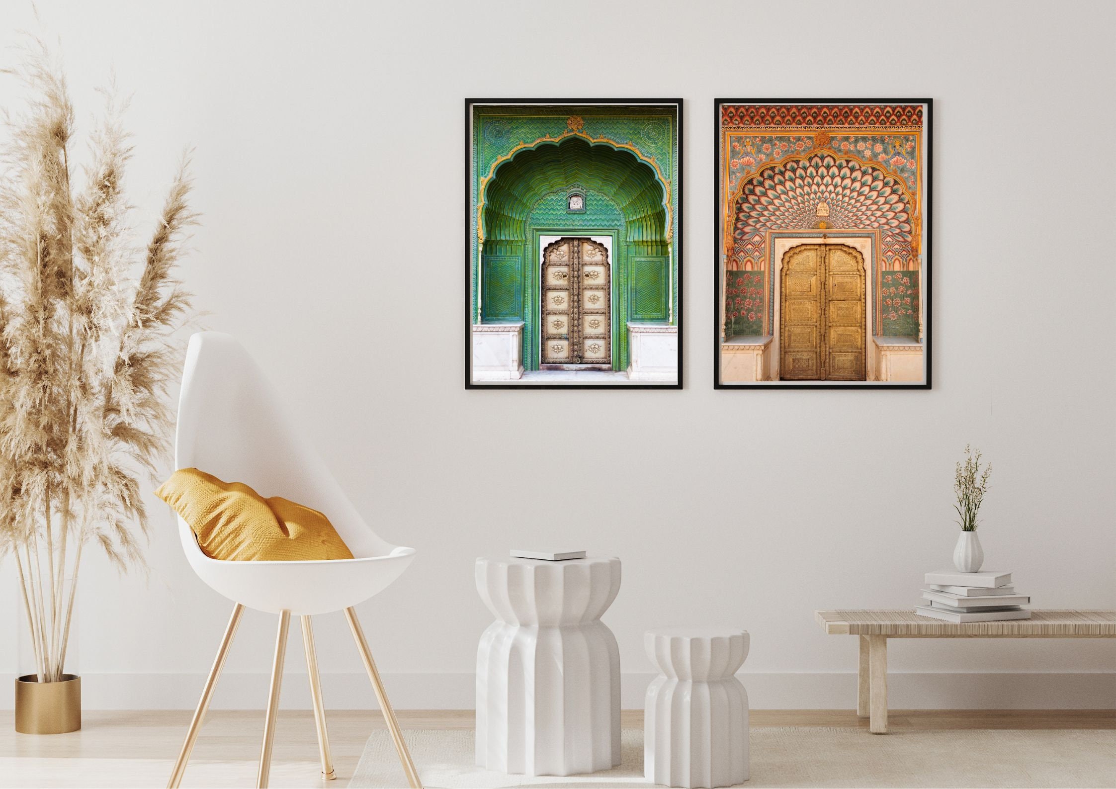 Jaipur Indian Palace Art Set, Rajput Royal Prints, Living Room Decor ...