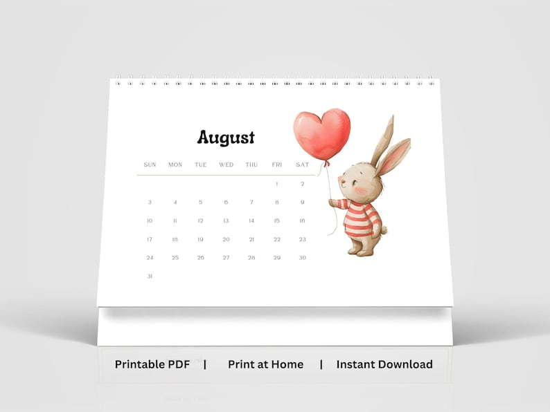 2025 Calendar Printable, Cute Kids Calendar 2025, Wall Calendar PDF ...