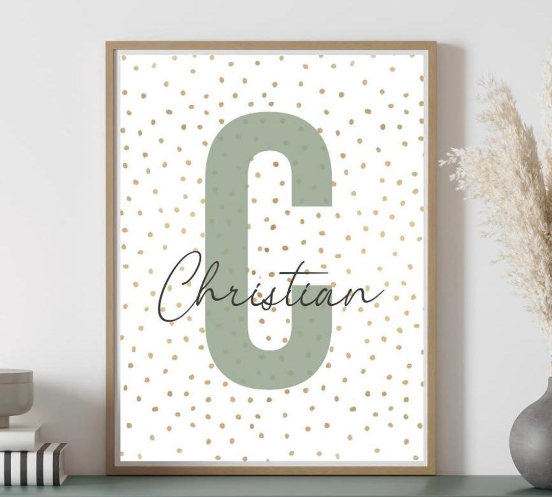 Custom Initial Print| Printable Name Sign| Personalized Name Print ...
