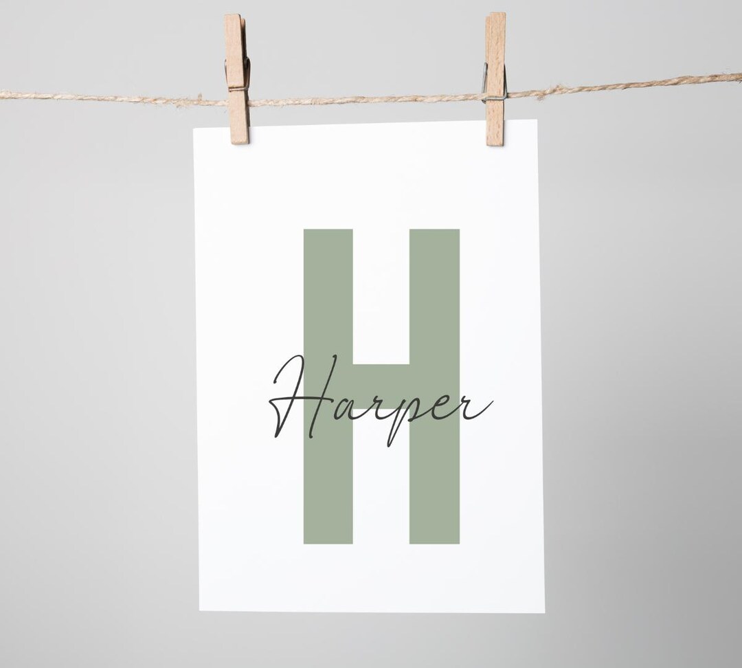 Custom Initial Print| Printable Name Sign| Personalized Name Print ...
