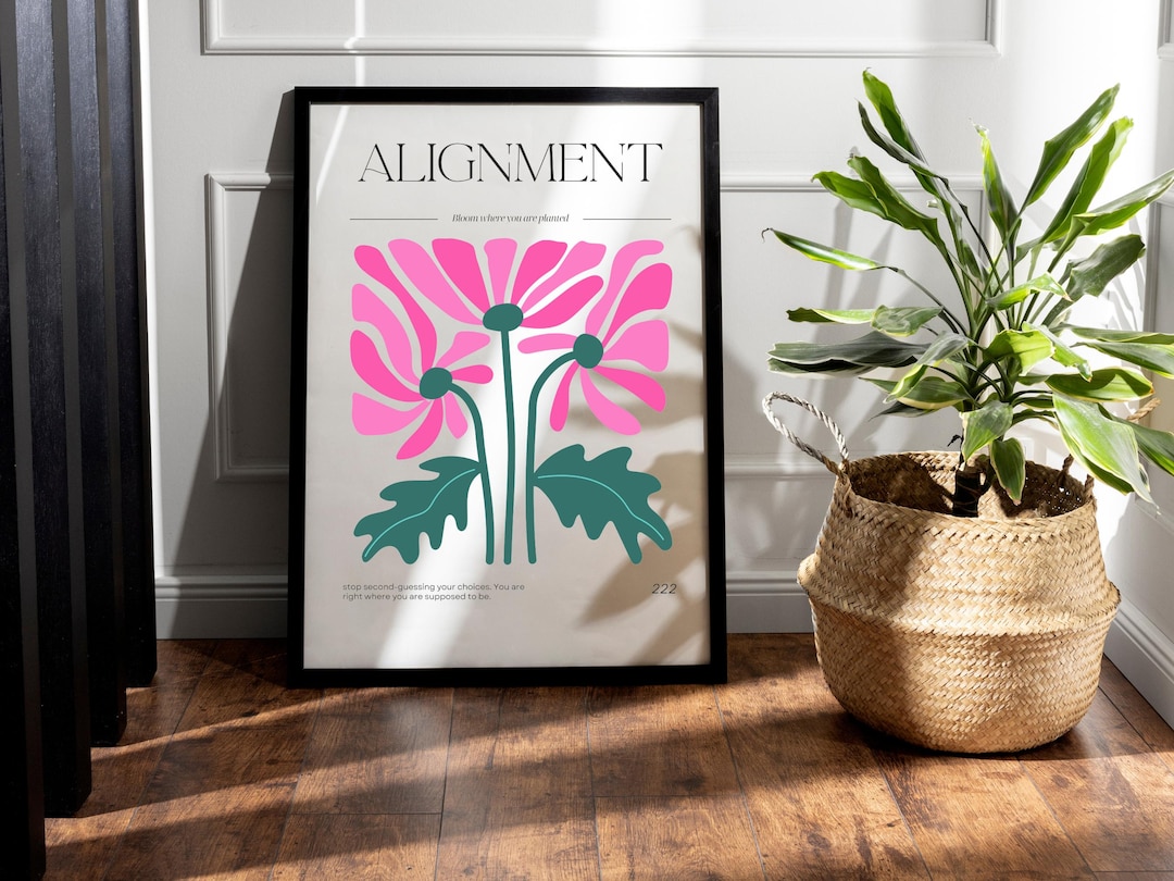 Alignment Gallary Wall Art Poster, Motivational Unframed Boho Print ...
