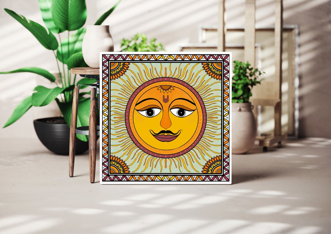 Printable Sun God Illustration Home Decor, Poster, Vintage Deity ...