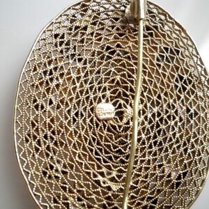 Edwardian Antique Beautiful Solid Brass Flower Filigree Czecho Slovakia ...